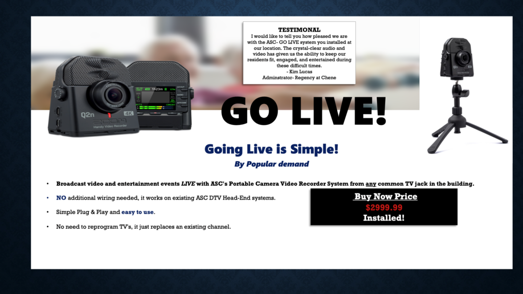 ASC Go live - Advanced Satellite Communications, Inc.